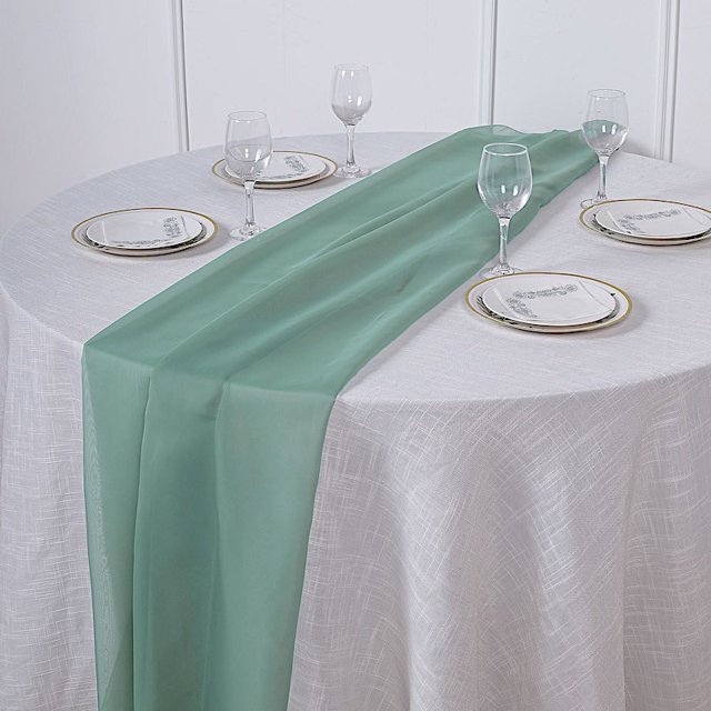 BalsaCircle 72" Extra Premium Chiffon Table Top Runner Wedding Party ...