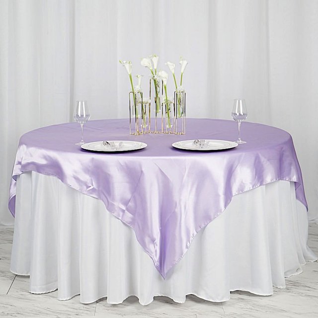 BalsaCircle 72" x 72" Square Satin Table Overlays - Wedding Party ...
