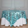 BalsaCircle 72" x 72" Turquoise Square Big Payette Sequin Table Overlay Linens Tablecloth ...