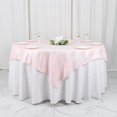 BalsaCircle 72x72 in Blush Square Accordion Crinkled Taffeta Table ...