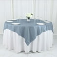 BalsaCircle 72x72 in Dusty Blue Square Accordion Crinkled Taffeta Table ...