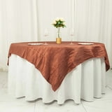 BalsaCircle 72x72 in Terracotta Square Accordion Crinkled Taffeta Table ...