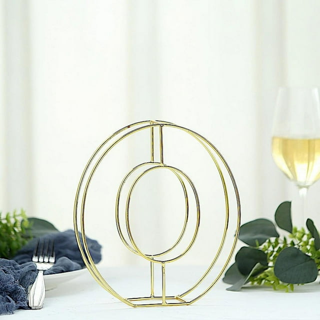 BalsaCircle 8" Gold 0 Metal 3D Wire Alphabet Number Sign Wedding Party ...