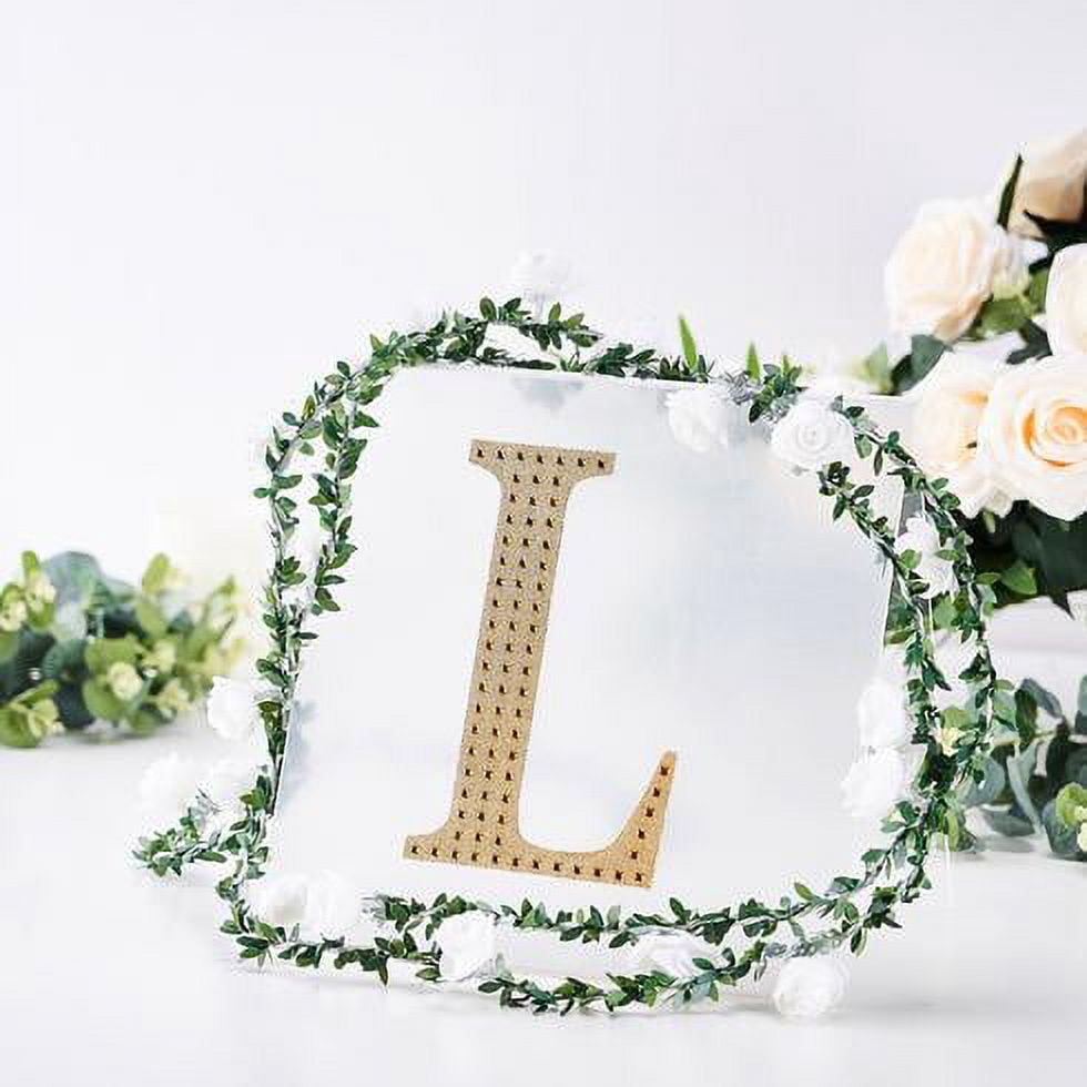 BalsaCircle 8" Gold Solid Letter L Self-Adhesive Rhinestones Gems ...