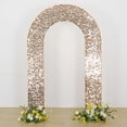 BalsaCircle 8 feet Blush Big Payette Sequin Double Sided Open Arch ...