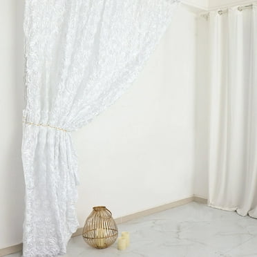 BalsaCircle 10x10 Burgundy feet Double Drape Satin Curtain Wedding ...