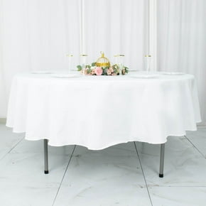 Round White Tablecloth