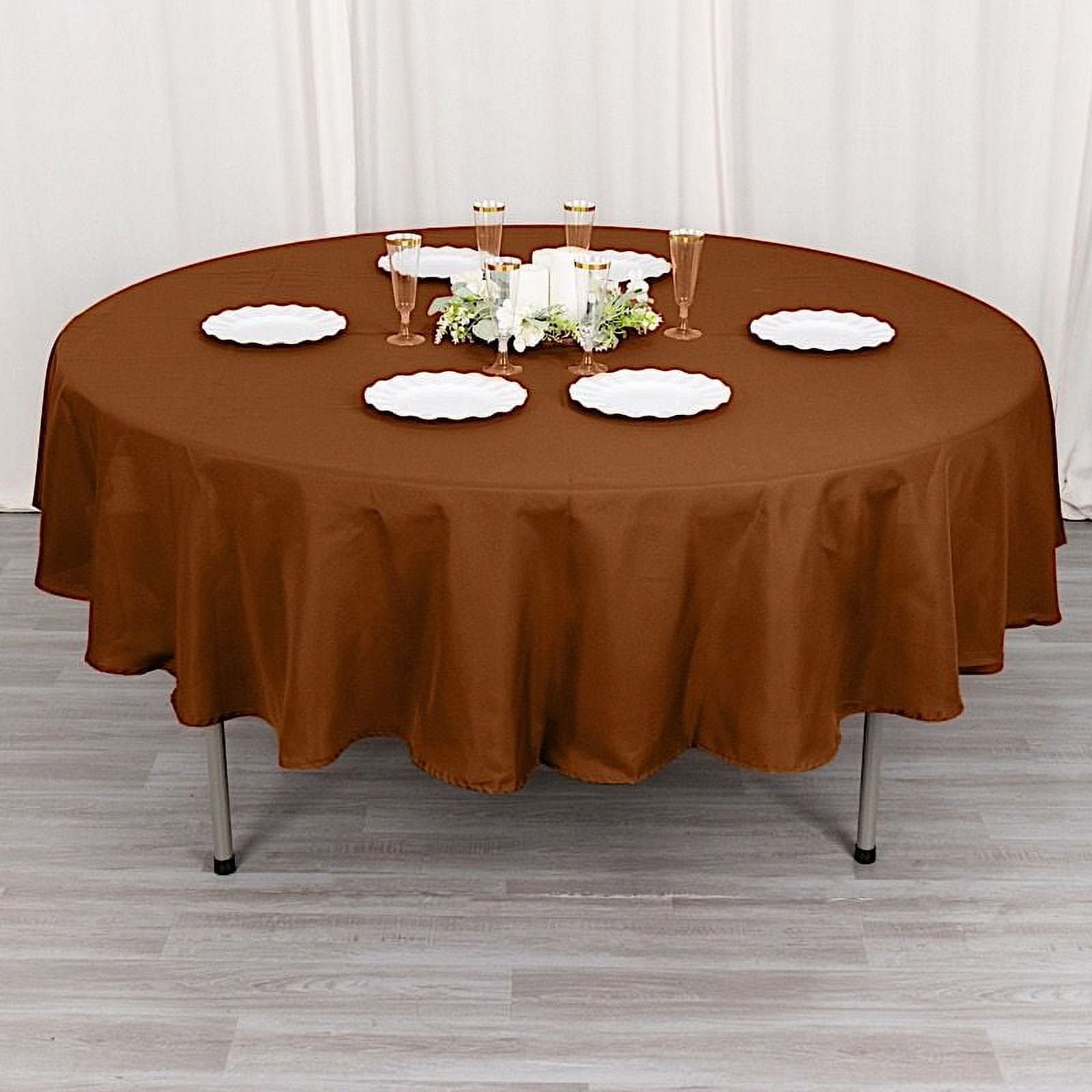 BalsaCircle 90" Round Polyester Tablecloth Wedding Table Linens ...