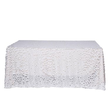 BalsaCircle Navy Blue 90" x 156" Sequin Rectangular Tablecloth Dining Table Linens - Walmart.com