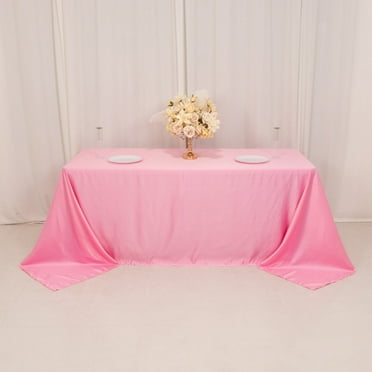 BalsaCircle 90" x 132" White Crushed Rectangular Velvet Tablecloth ...