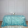 BalsaCircle 90" x 156" Big Payette Sequin Tablecloth Turquoise - Walmart.com