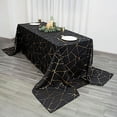 BalsaCircle 90" x 156" Black Gold Metallic Geometric Design Polyester ...