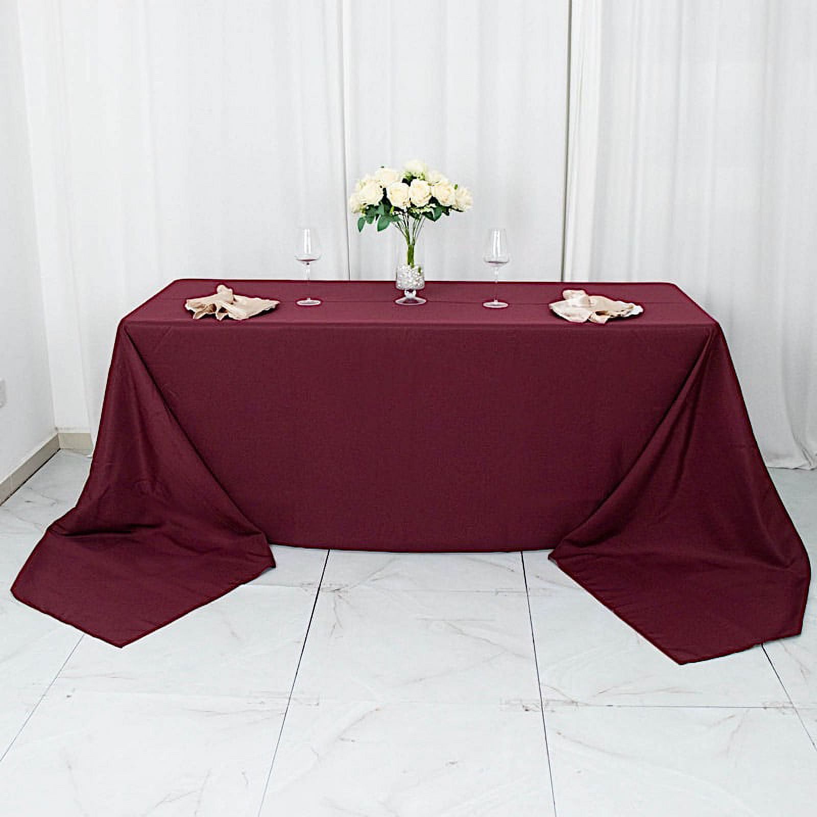 BalsaCircle 90" x 156" Premium Polyester Rectangular Tablecloth Table ...