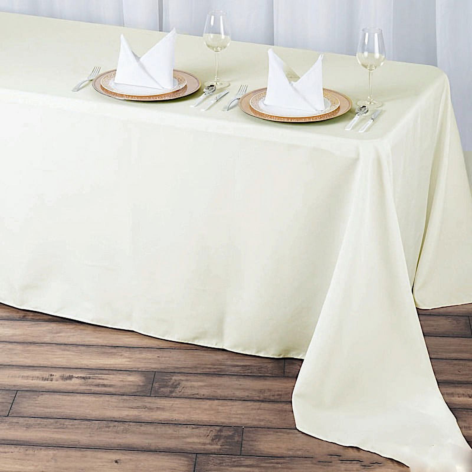 BalsaCircle 90" x 156" Premium Polyester Rectangular Tablecloth Table ...