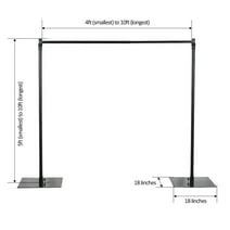 Efavormart 13ftx11ft Wide Heavy Duty Metal Curved Curtain Backdrop ...