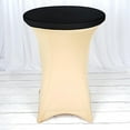 BalsaCircle Black Fitted Spandex Cocktail Table Top Stretch Cover ...