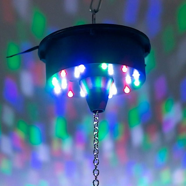 BalsaCircle Black Heavy Duty Disco Ball Rotating Motor 18 LED Lights ...