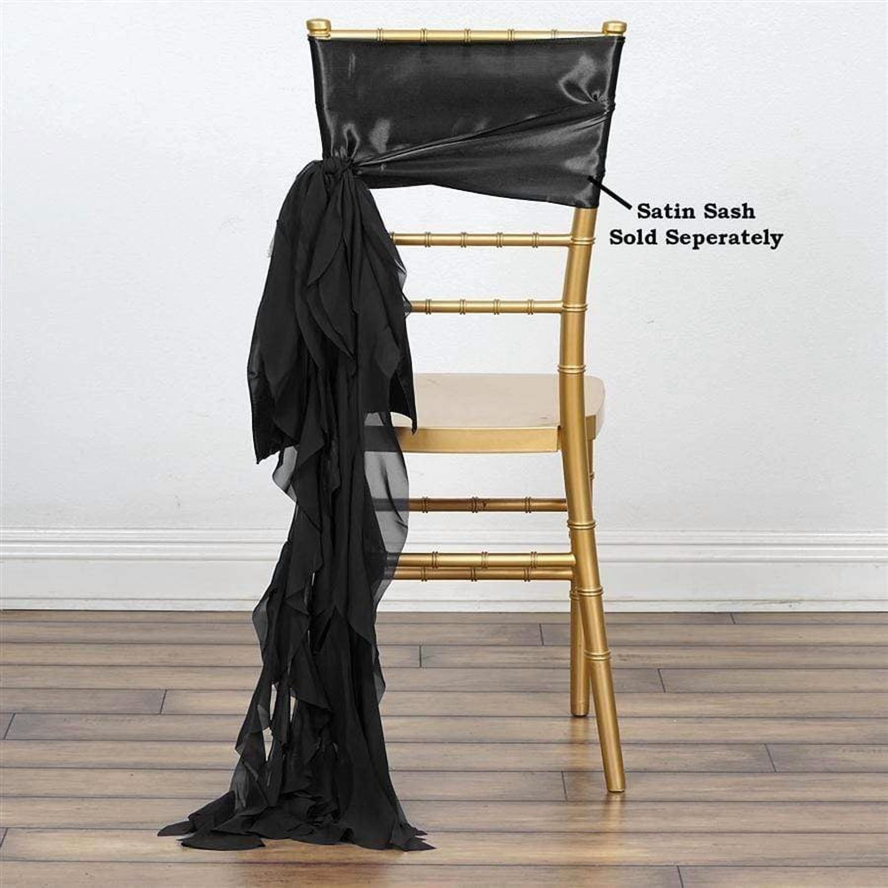 BalsaCircle Curly Chiffon Chair Sash Black - Walmart.com