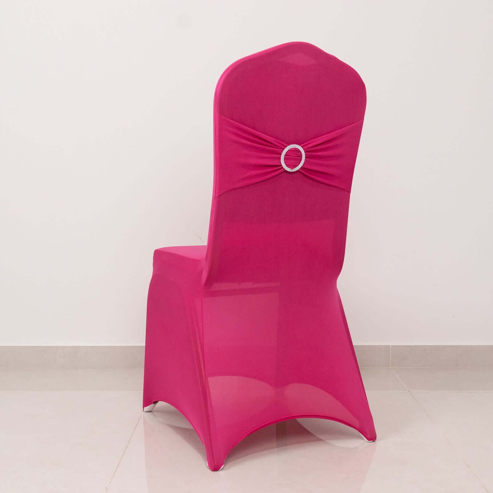Balsa Circle Fuchsia Spandex Stretchable Banquet Solid Chair Covers ...