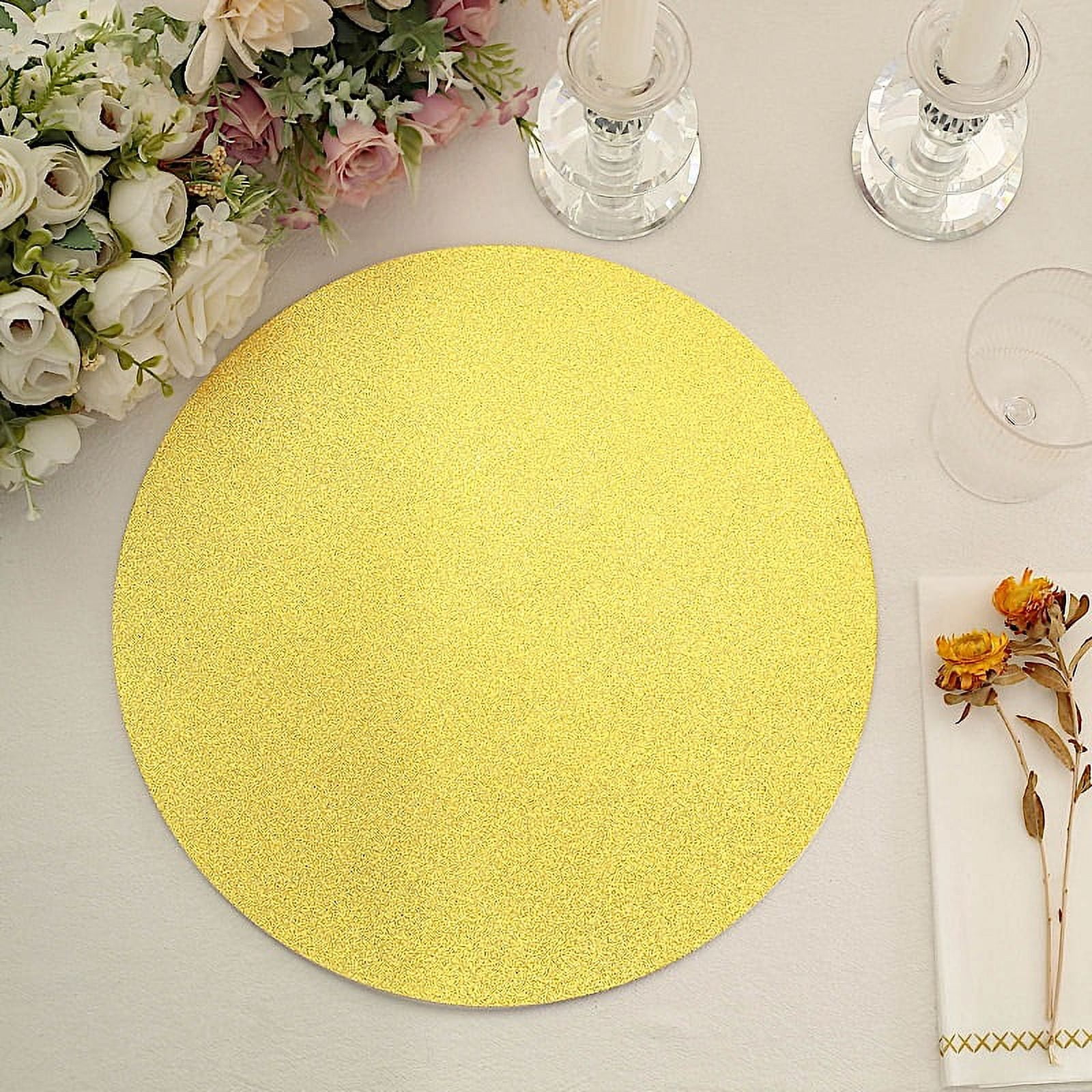 BalsaCircle Gold 20 Round 13 in Glittered Disposable Paper Table ...