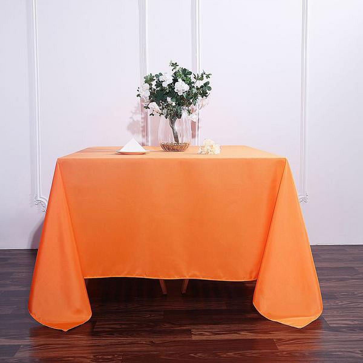 BalsaCircle Halloween 90" x 90" Orange Square Washable Decorative ...