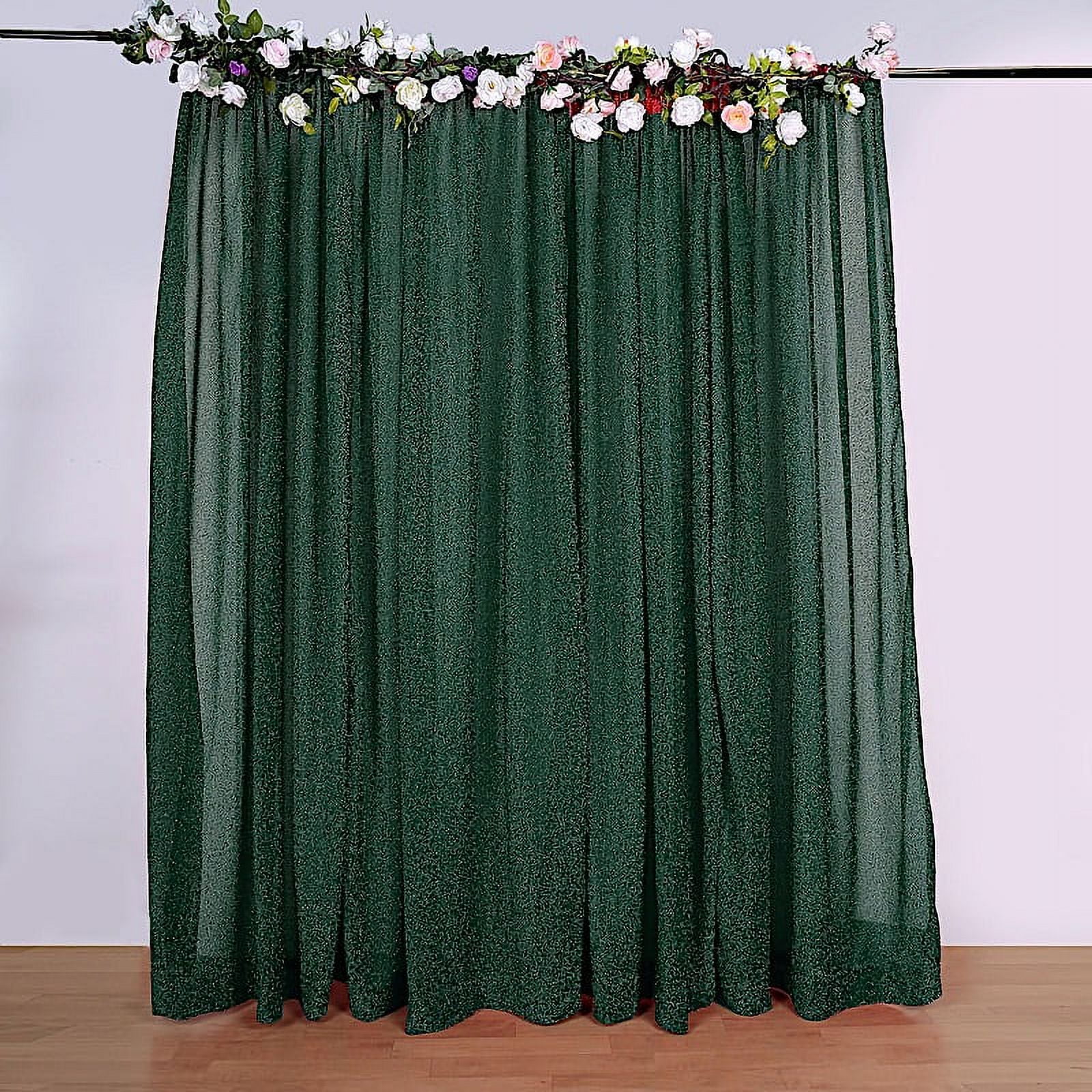 BalsaCircle Hunter Green 20 feet x 10 feet Metallic Spandex Backdrop ...