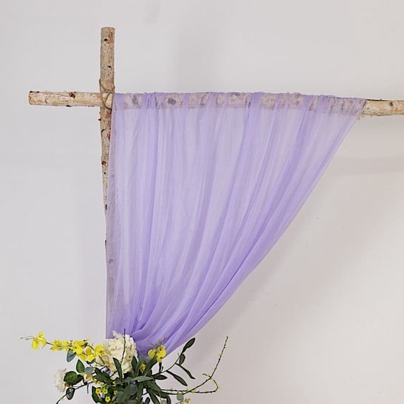BalsaCircle Lavender 5x14 feet Sheer Curtain Backdrop Wedding Drapery ...
