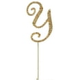 BalsaCircle Letter Y Cake Topper 2.5" Gold Rhinestone Personalized ...