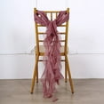 BalsaCircle Mauve Premium Solid Curly Chiffon Chair Sashes Wedding ...