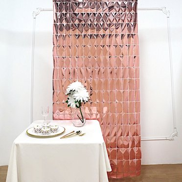 PMU Metallic Fringe Curtains (Hot Pink) 3ft x 8ft Pkg/1 - Walmart.com