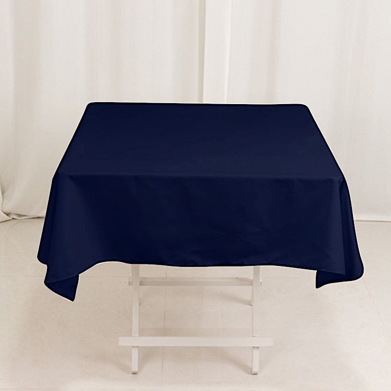 BalsaCircle Navy Blue 54" x 54" Cotton Blend Square Tablecloth ...