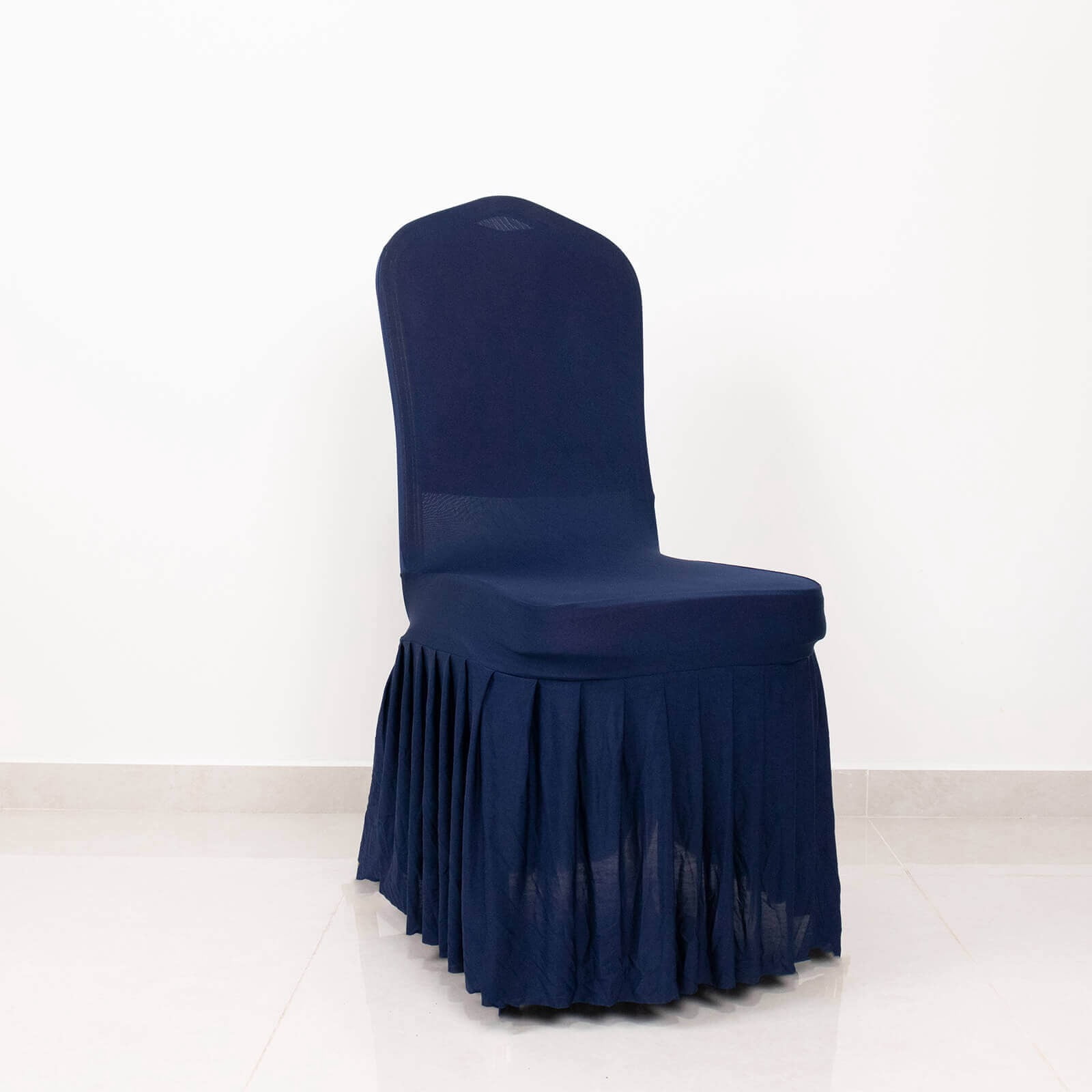BalsaCircle Navy Blue Fitted Spandex Stretchable Banquet Chair Cover ...