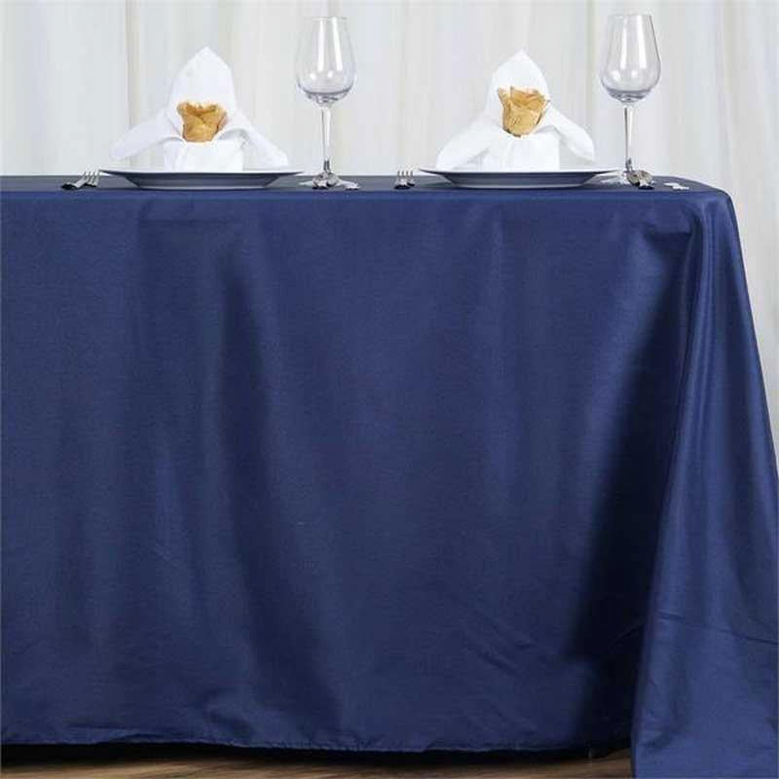 BalsaCircle 6 Pieces 72" x 120" Navy Blue Rectangle Polyester ...