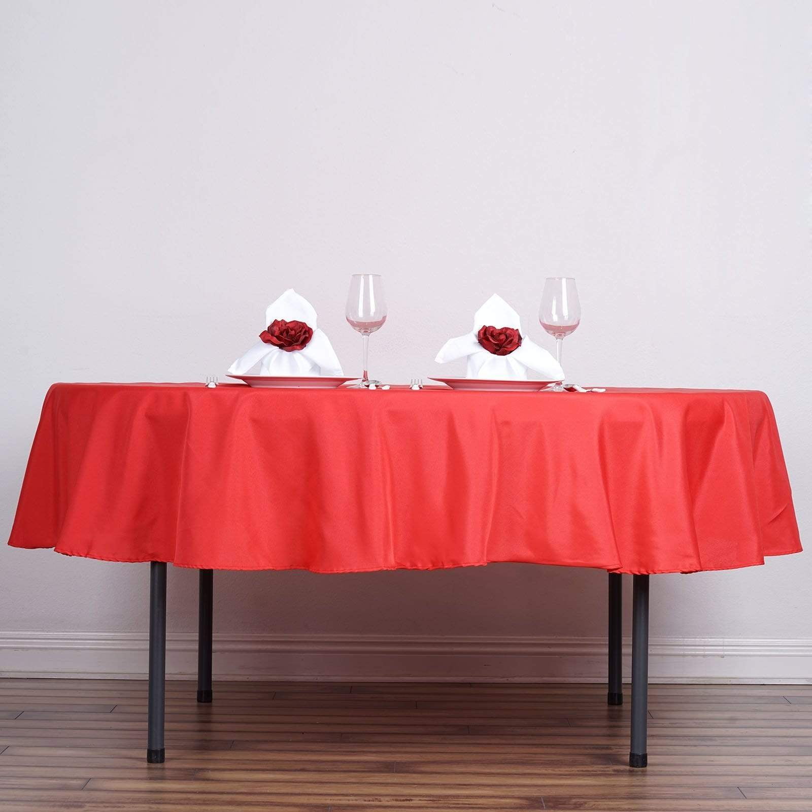 BalsaCircle Patriotic Veterans Day 6 Pieces 90" Red Round Tablecloths ...