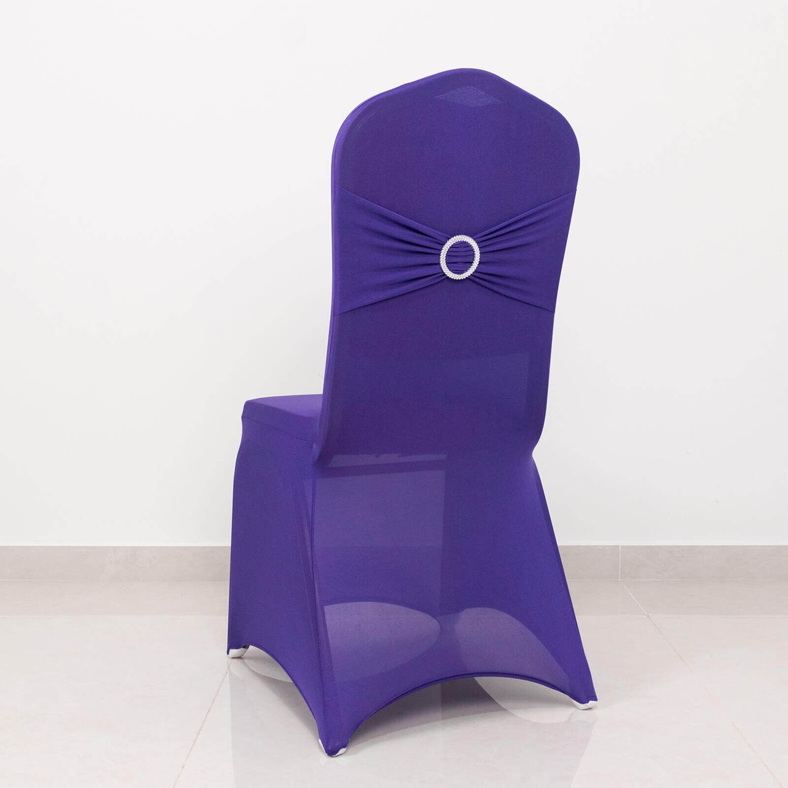 Balsa Circle Purple Spandex Stretchable Banquet Solid Chair Covers ...