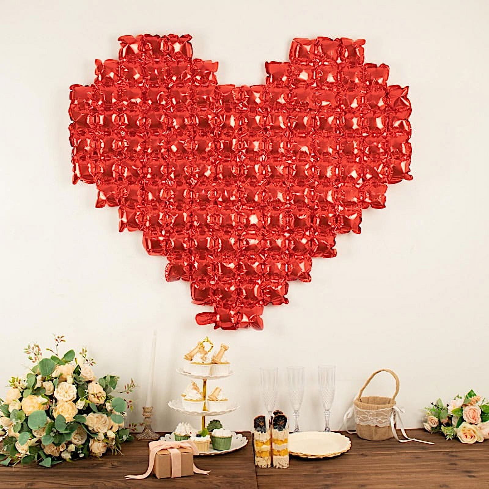 BalsaCircle Red 41x36 in Metallic Extra Large Heart Mylar Foil Balloon ...