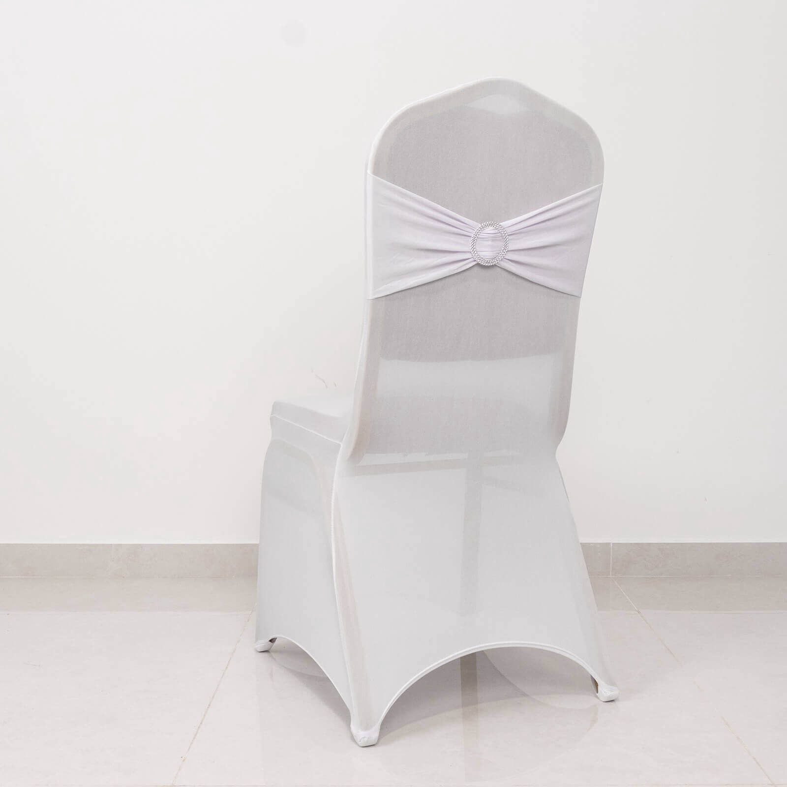 BalsaCircle White Spandex Stretchable Banquet Solid Chair Covers ...