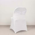 BalsaCircle White Spandex Stretchable Folding Chair Cover Silver ...