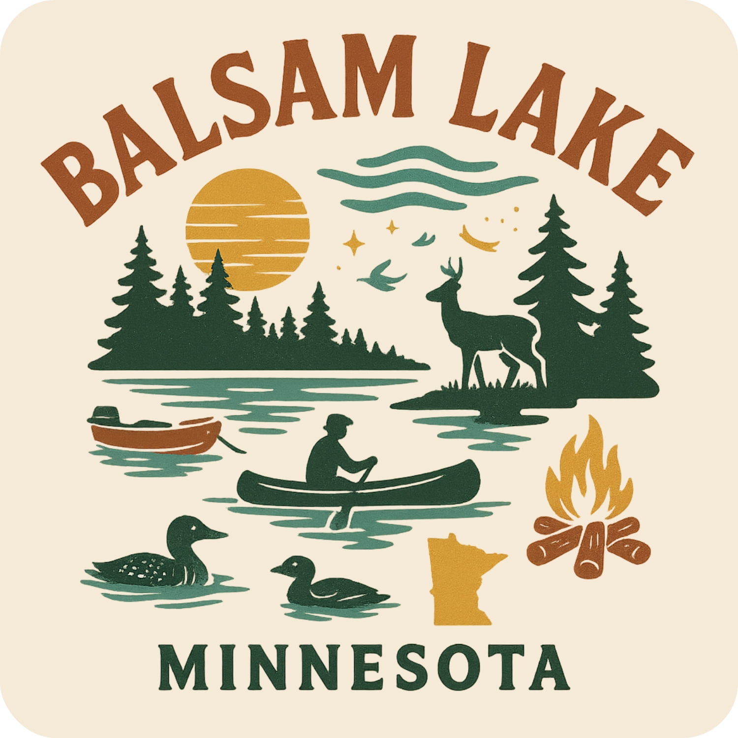 Balsam Lake Minnesota Keepsakes Souvenir Vinyl Sticker – Destination ...