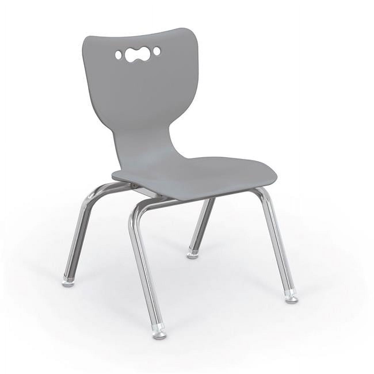 Balt B2300674 Hierarchy 12 in. Plastic Classroom Chair, Chrome - Gray ...