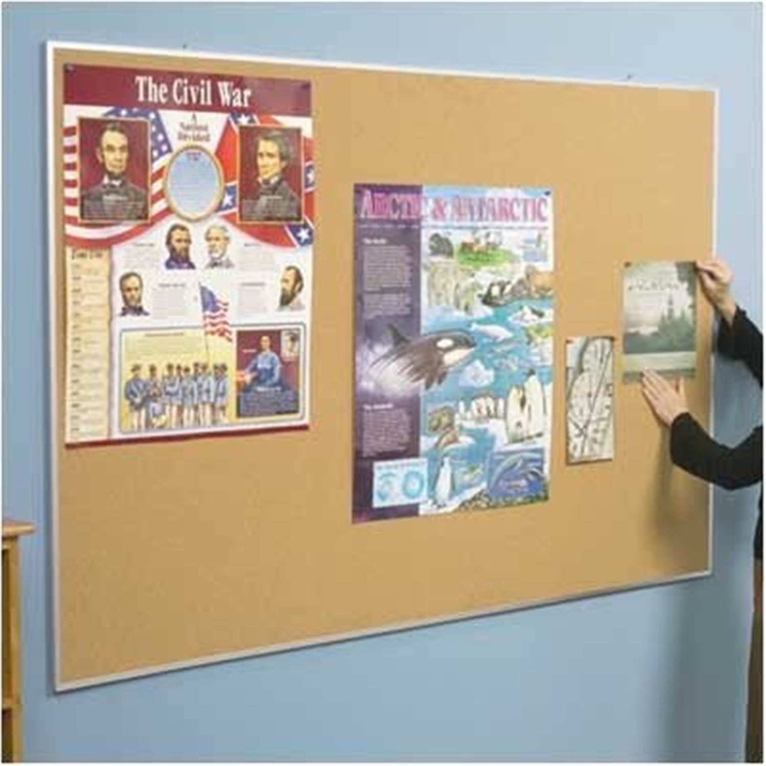 Valu-Tak Tackboard - Aluminum Trim - 4' X 5' - Walmart.com