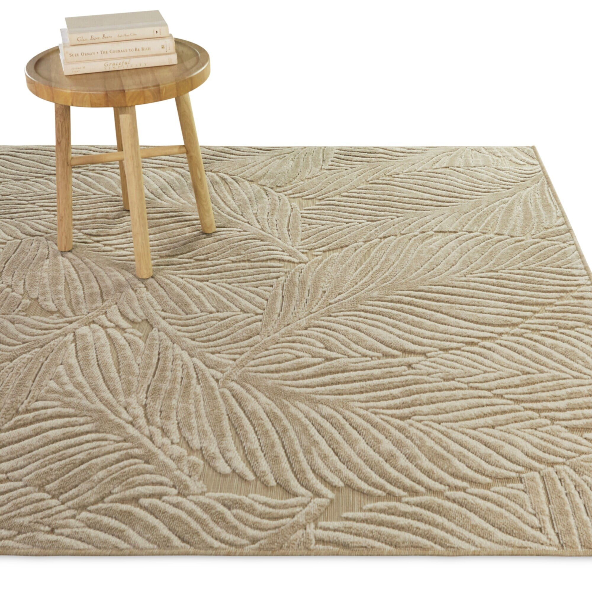 Balta Alegria Tropical Leaves Area Rug 7'10" x 10' - Brown - Walmart.com