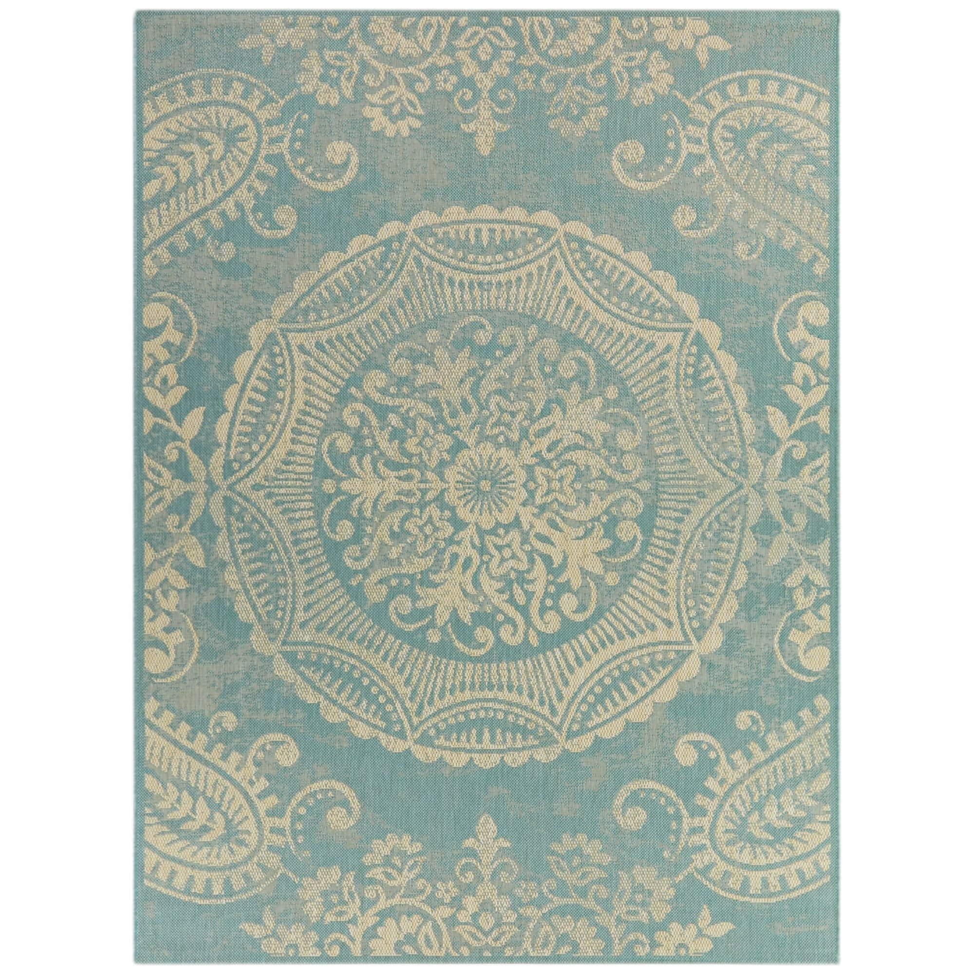 Balta Armitage Medallion Indoor/Outdoor Area Rug 7'10" x 10' - Teal ...