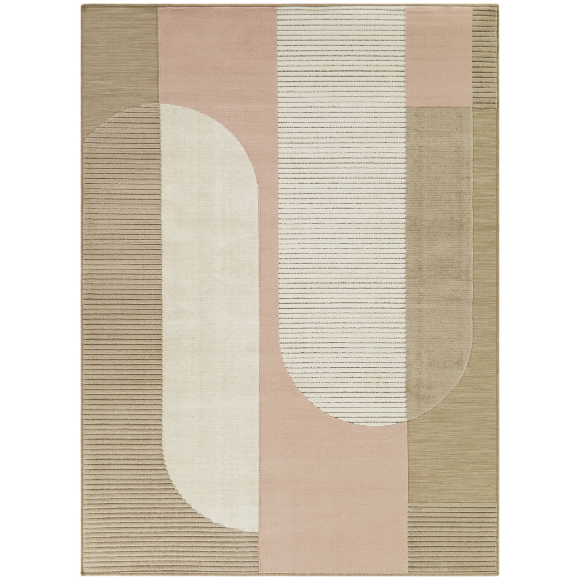 Balta Astbury Modern Abstract Area Rug 5'3" x 7' - Pink - Walmart.com