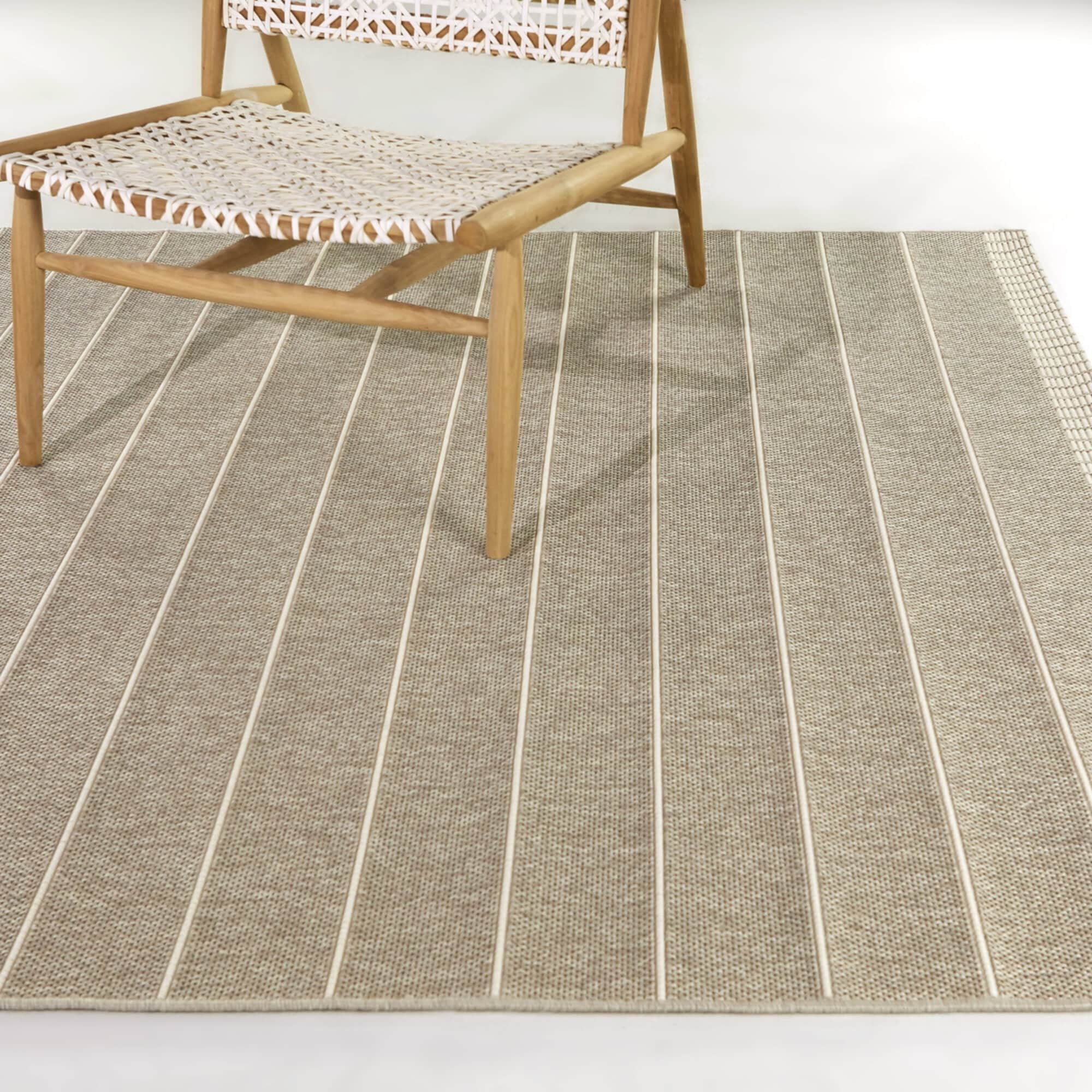 Balta Campert Striped Patio Indoor/Outdoor Area Rug 7'10" x 10' - Tan ...