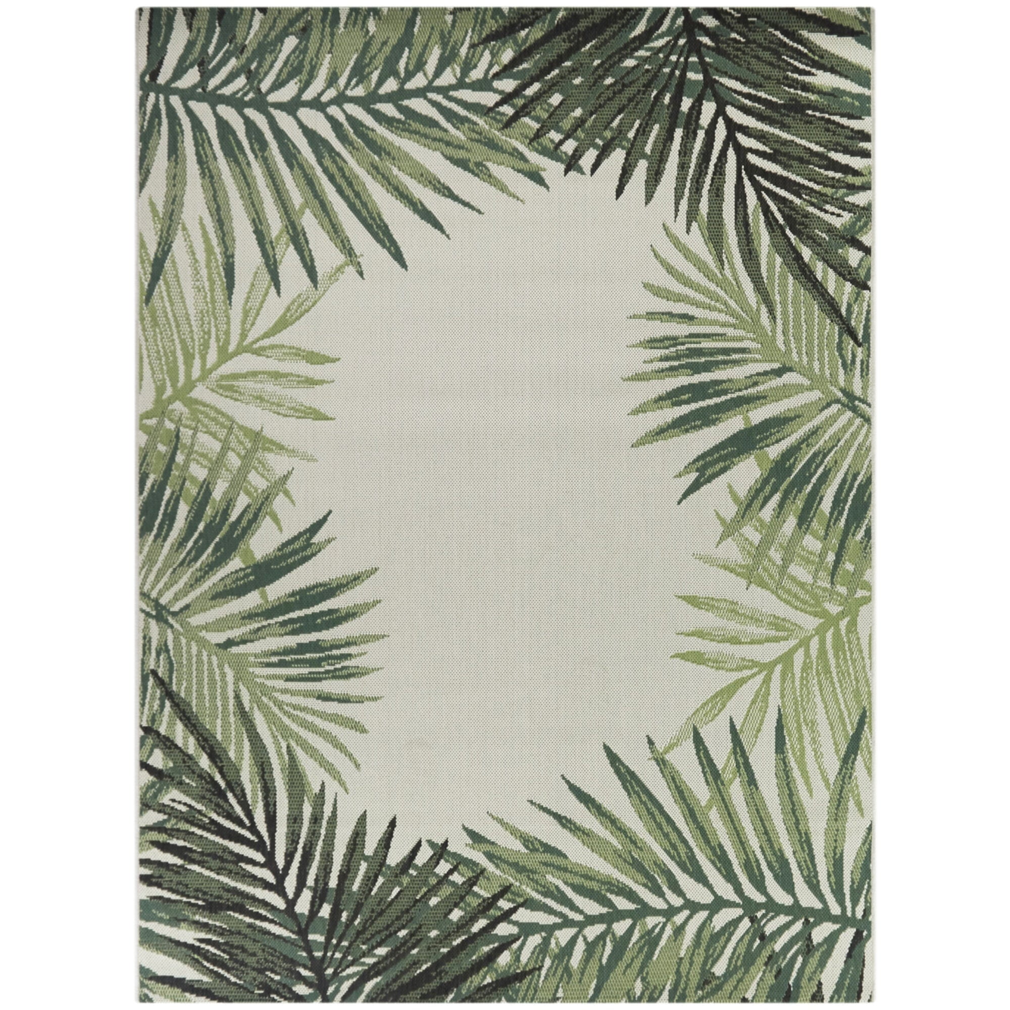 Balta Emy Tropical Leaves Indoor/Outdoor Area Rug 5'3" x 7' - Green ...