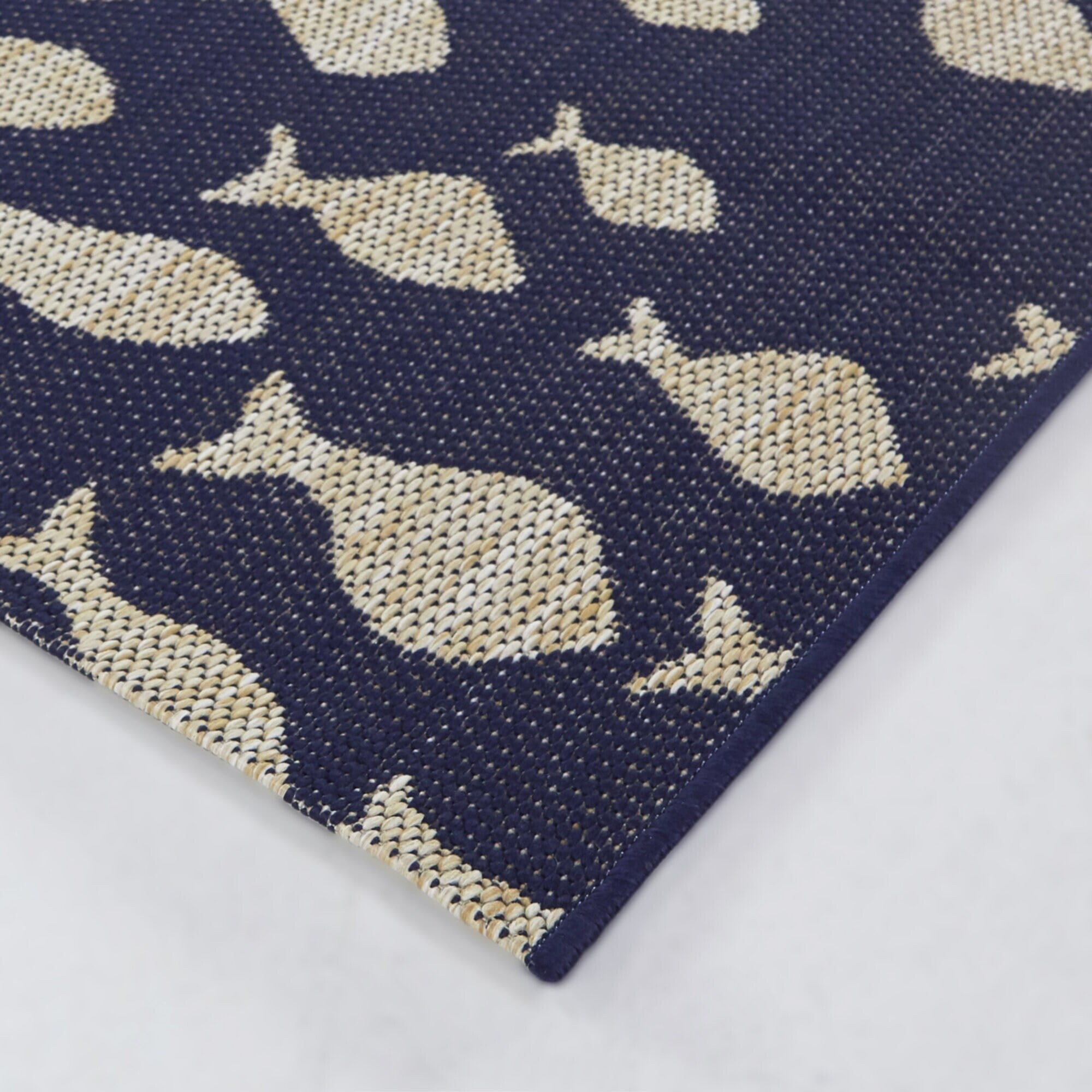 Balta Holbrook Coastal Fish Area Rug 7'10" x 10' - Navy Blue - Walmart.com