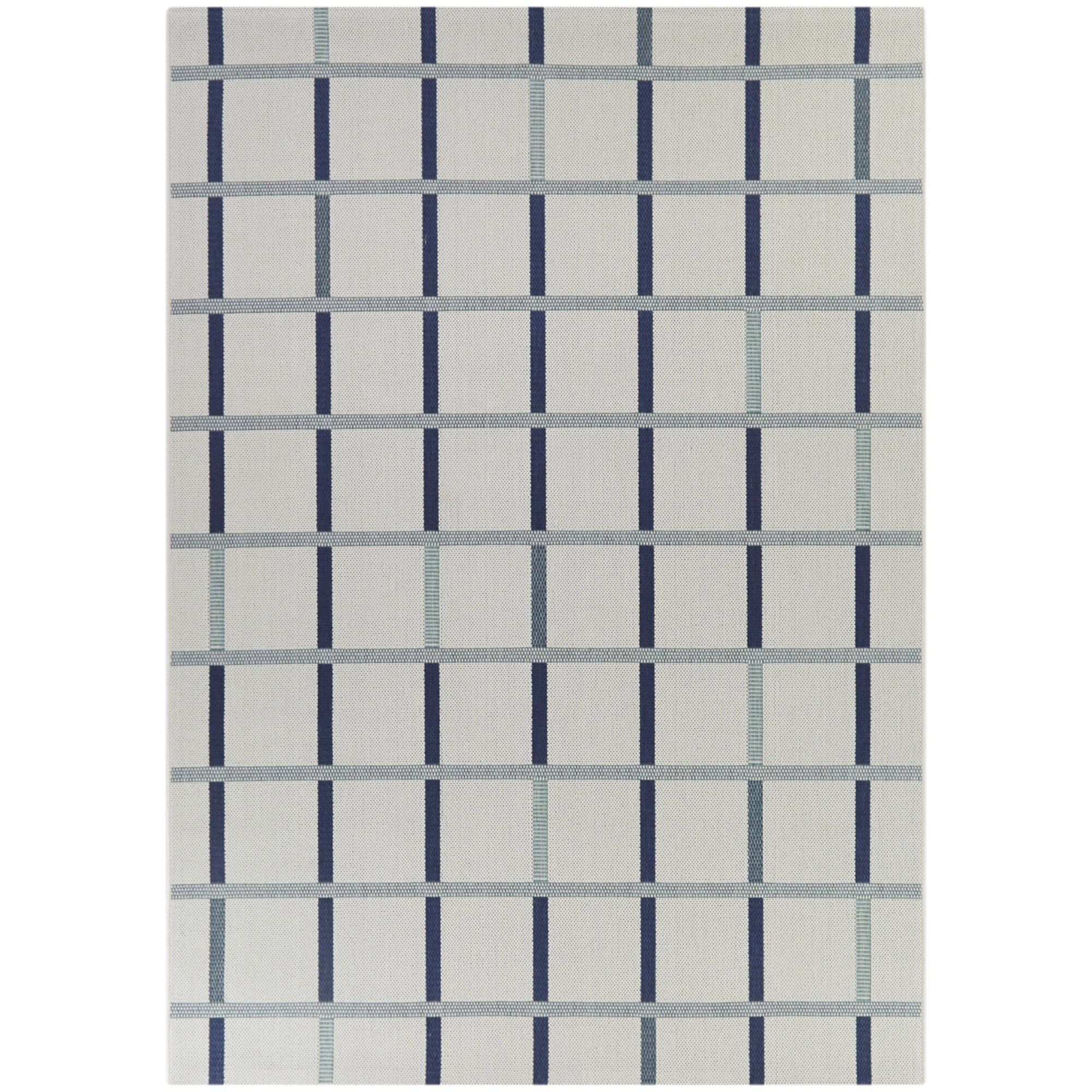 Balta Kramer Modern Checkered Indoor/Outdoor Area Rug 5'3" x 7' - Navy ...
