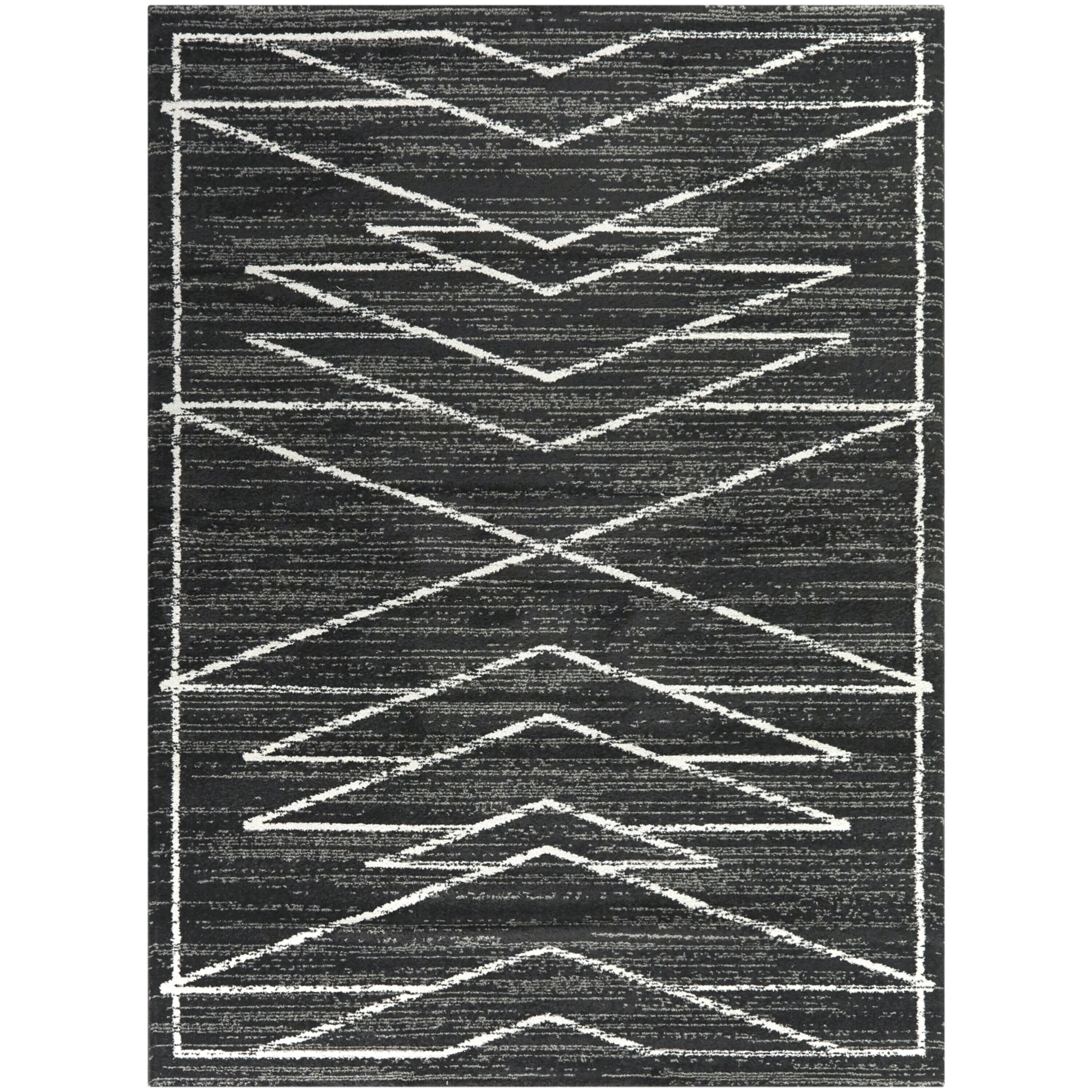 Balta Laurent Distressed Modern Area Rug Charcoal 5'3" x 7' 5' x 8 ...