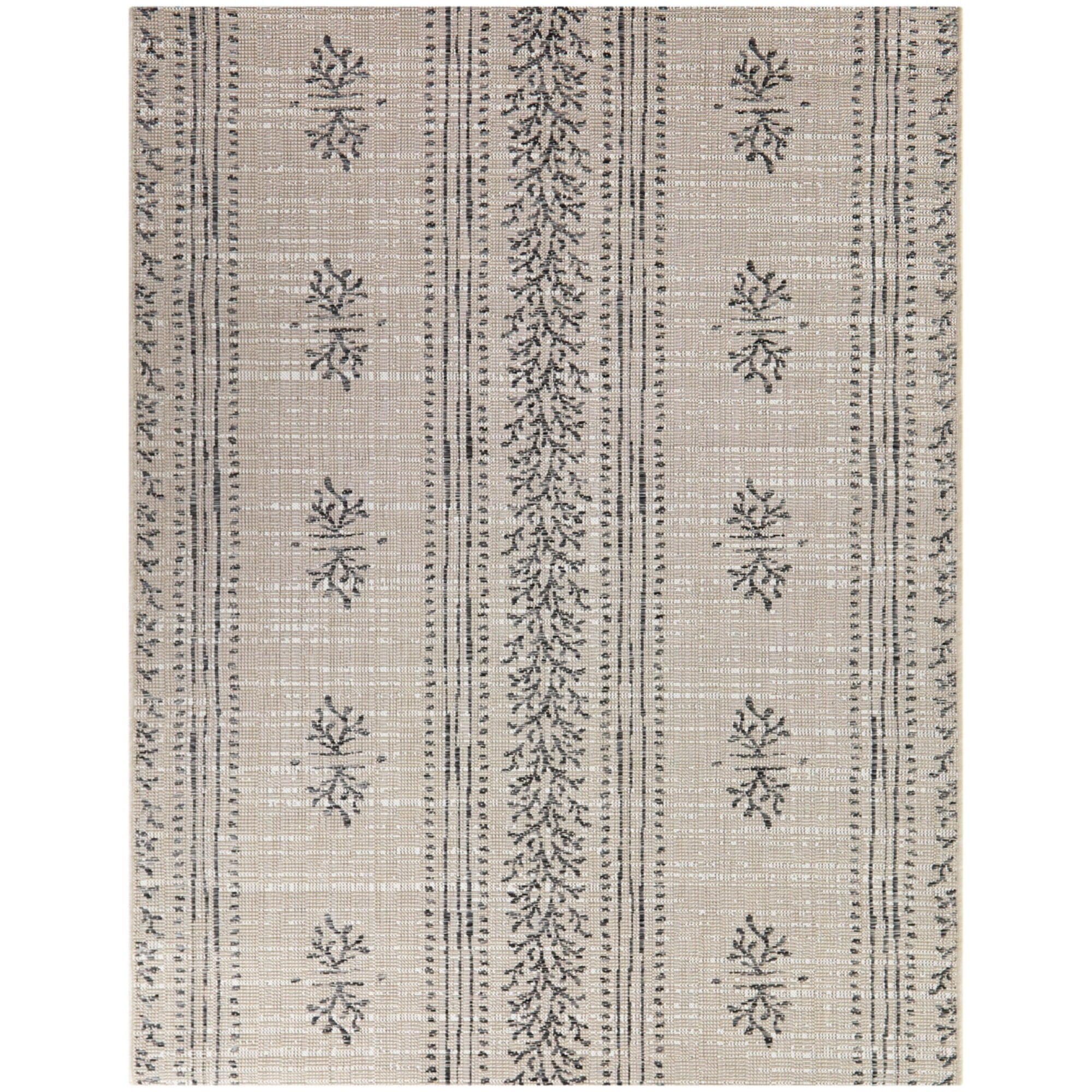 Balta Lucilius Botanical Stripe Indoor/Outdoor Area Rug Tan 7'10" x 10 ...